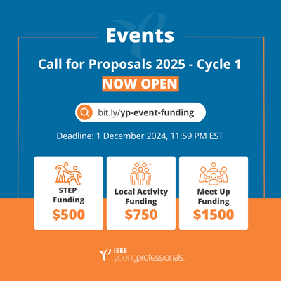 Apply Now: 2025 IEEE YP Event Funding