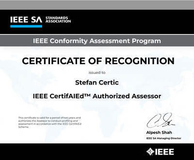 These who knows for IEEE - AI Ethics Certification – IEEE CertifAIEd, likely knows about five ...